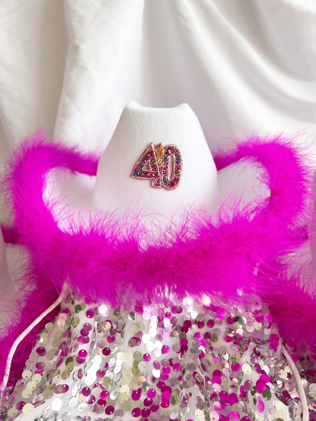 40 Birthday Cowgirl Hat 40th Birthday Gift 40th Anniversary Party Hat ...