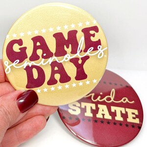FSU Gameday Pins | Florida State Buttons | FSU Pins for Game Day - Etsy