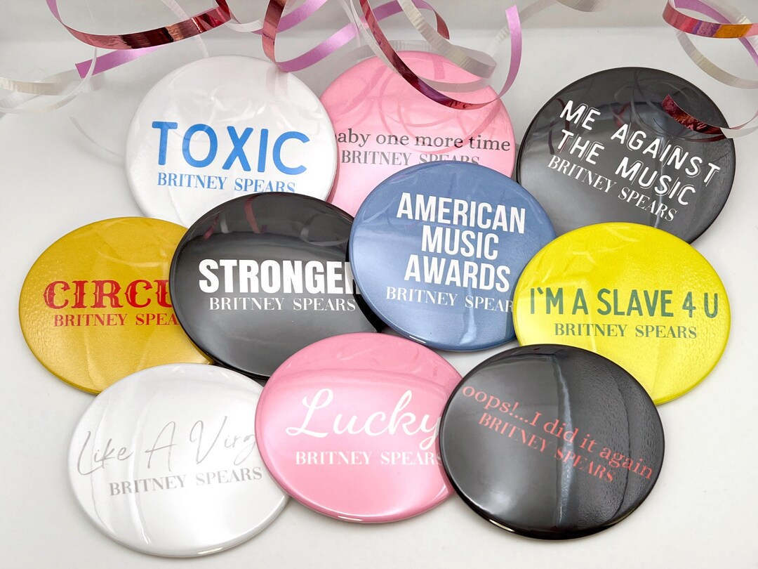 Iconic Britney Spears Era Pinback Buttons Vintage Britney Merch Oops I ...