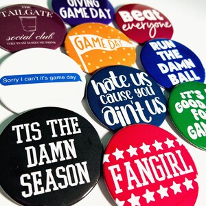 Game Day Buttons University College High School Football Pin Backs ...
