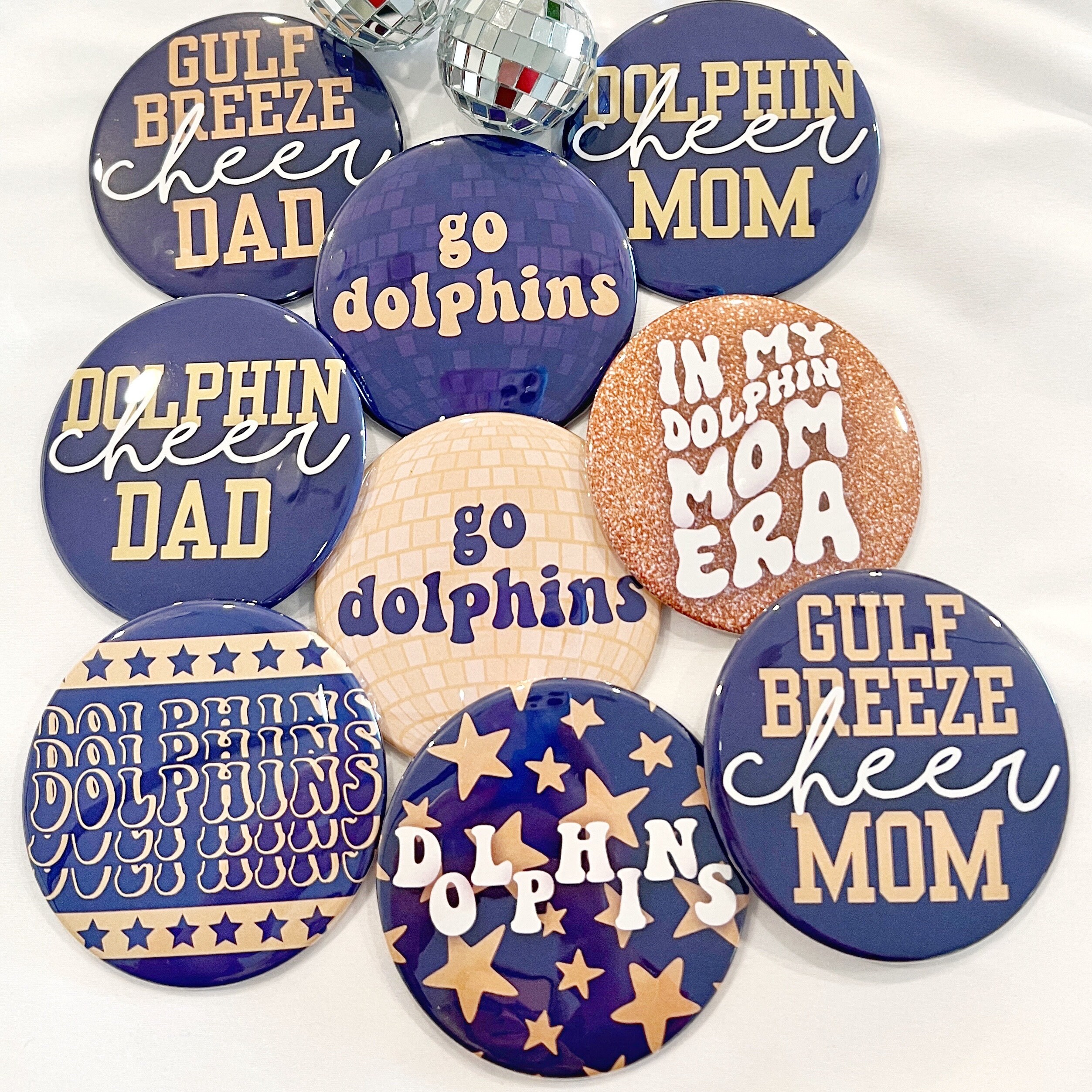 Dolphins Gameday Buttons | Cheerleading Gifts & Personalized Pins - Etsy