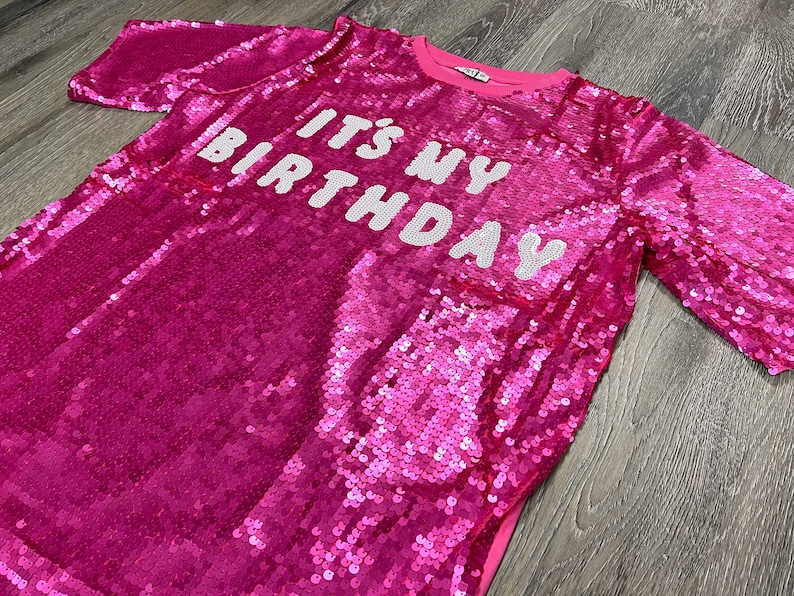 Its My Birthday Sequin T Shirt Dress Birthday Party Etsy