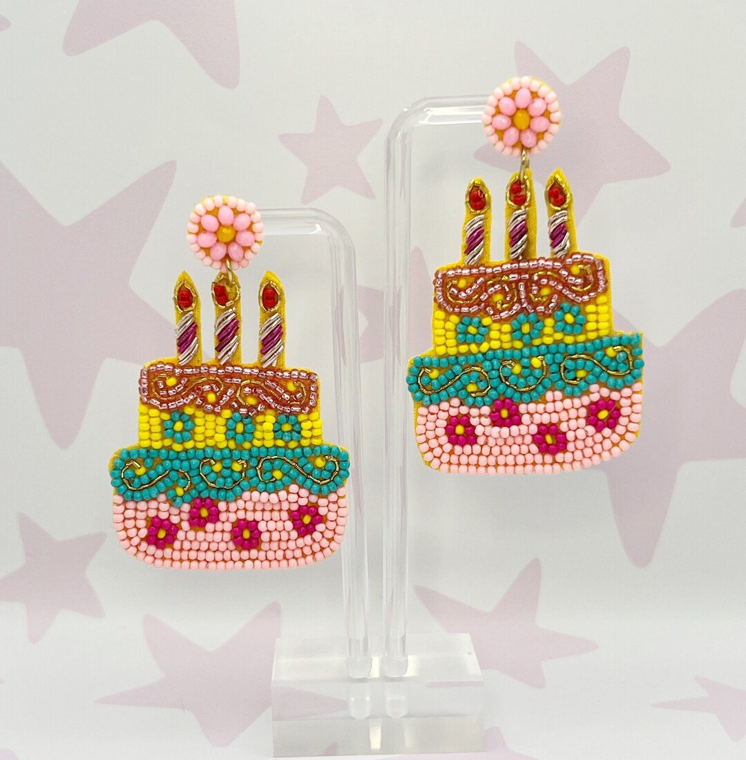 Birthday Cake Earrings | It's My Birthday Gift, Birthday Party Jewelry ...