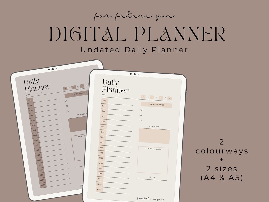 Digital Daily Planner Printable Instant Download - Etsy