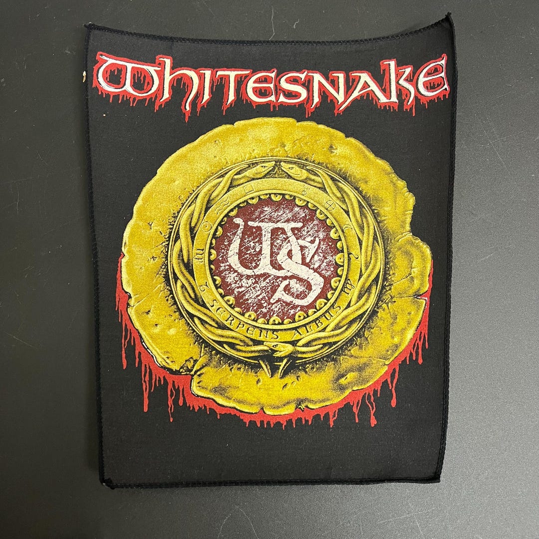 NOS Vintage Whitesnake Back Patch Jacket 80s Original Rock Band Tour ...