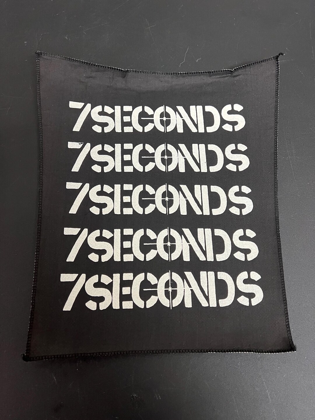NOS Vintage 7 SECONDS Back Patch Jacket 80s Original Rock Band Tour ...