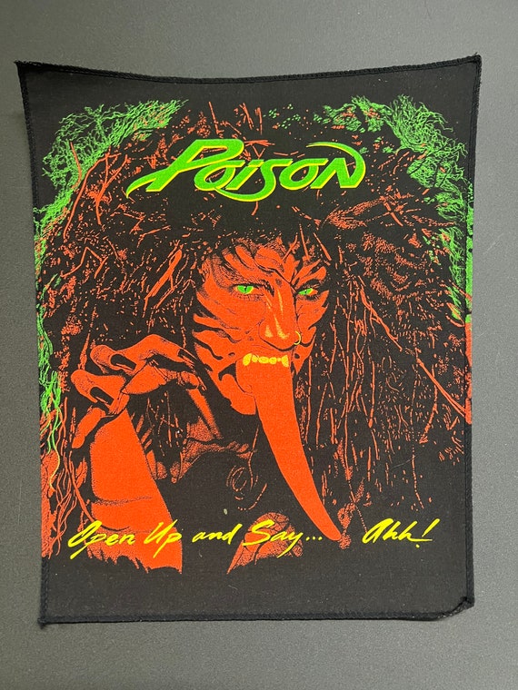 Vintage Poison Back patch 1980s rock - Gem