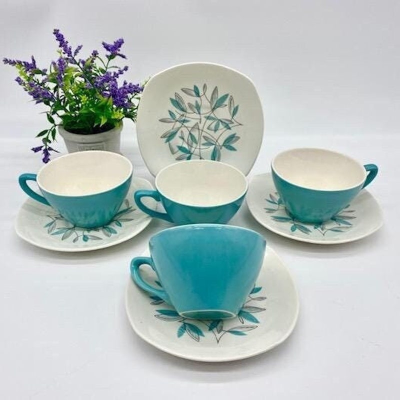 Turquoise Tea Cup - Etsy