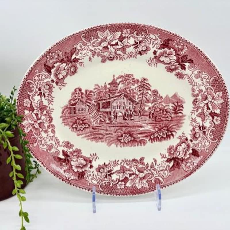 Red Marshlands Plate - Etsy Canada