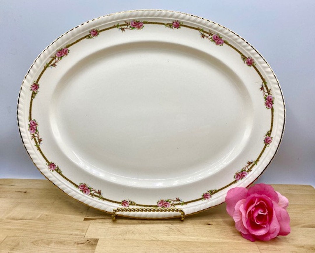 Vintage Serving Platter 1940s Johnson Brothers Maldon Pattern 14 Inch ...