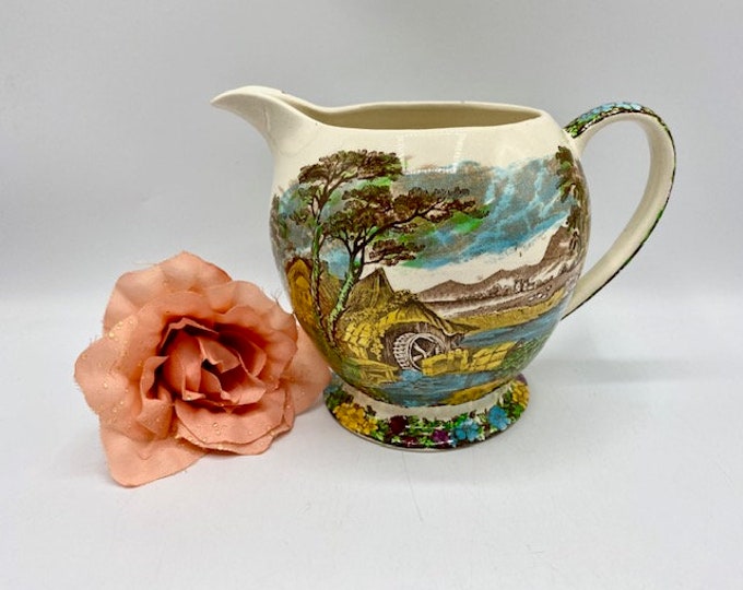 Vintage Sadler Milk/water Pitcher C.1930s the Old Mill Pattern Large ...