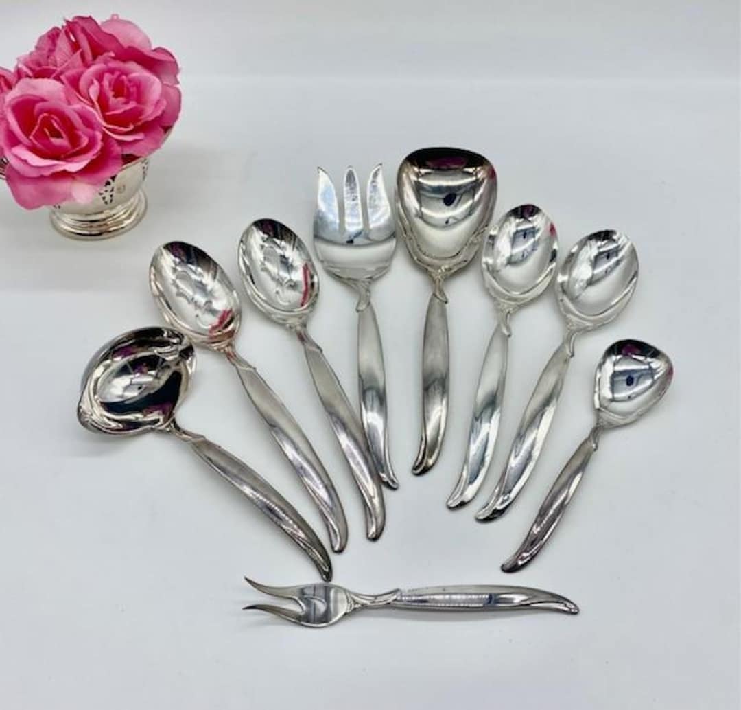 Vintage Silver Serving Set of 9 Pieces C.1950s - 1847 Rogers Bros ...