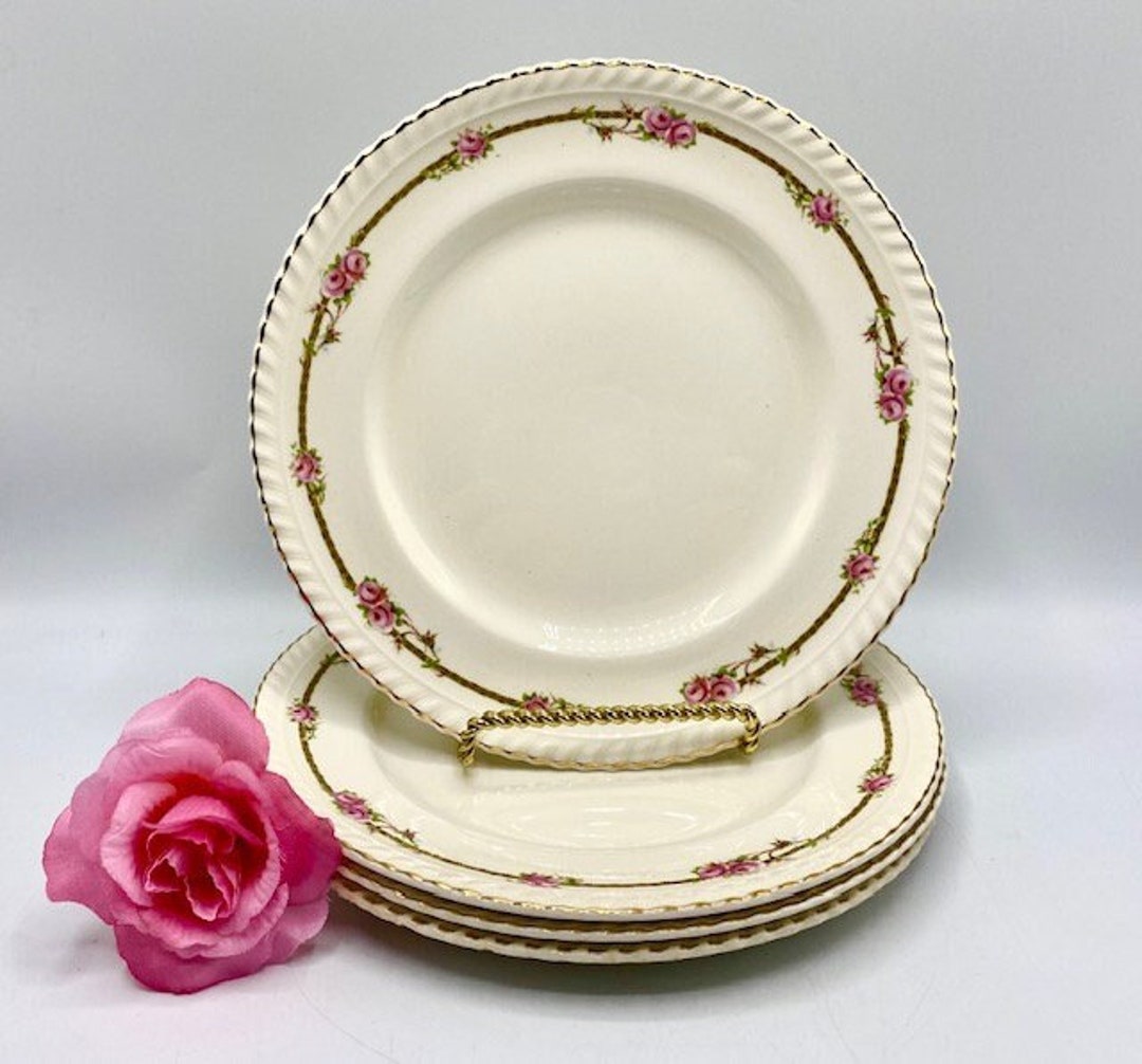 Vintage Luncheon Plates Set of 4 - C.1940s Johnson Bros "maldon" - Made ...
