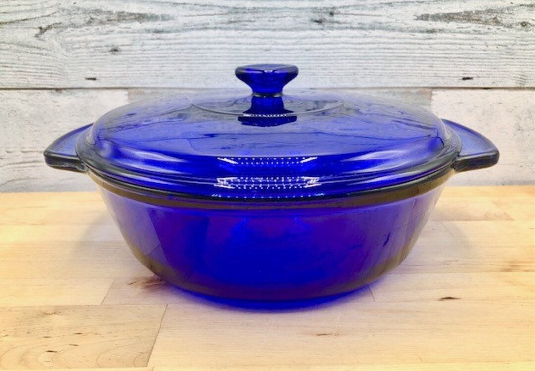 Vintage Anchor Hocking Cobalt Blue Dish / Ovenware / Bakeware Casserole ...