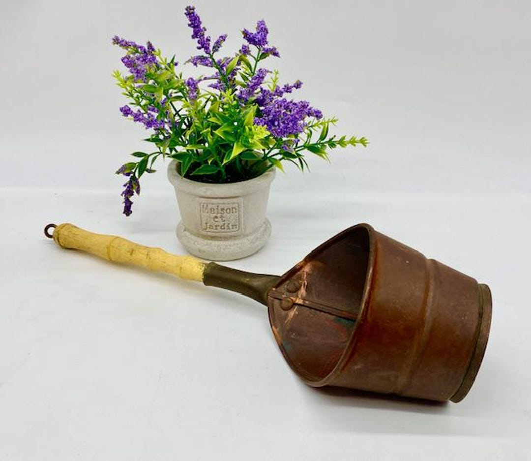Vintage Copper Water Scoop / Dipper With Wooden Handle C.1930s Soup ...