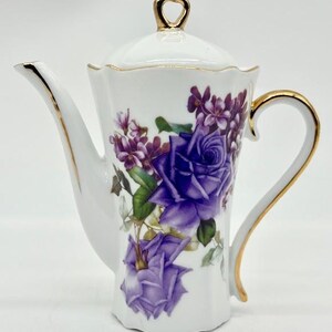 Vintage Miniature Porcelain Tea Service Set - 10 Piece C. 1980s Adeline ...