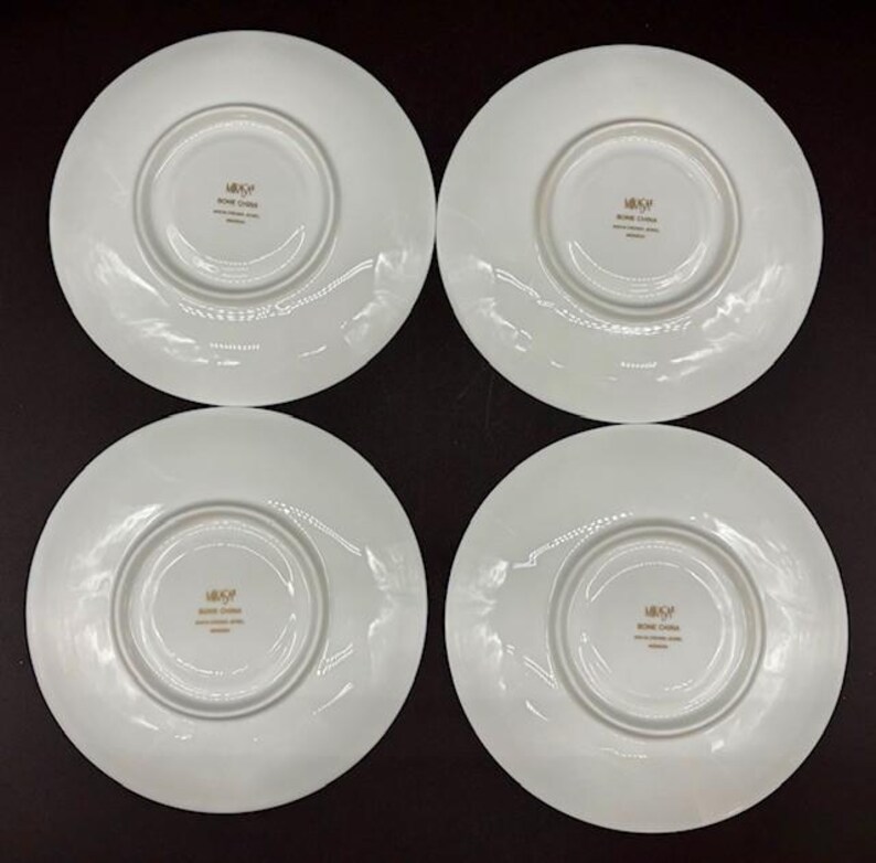 Vintage Bone China Tea Cups and Saucers Set of 4 C.1990s Mikasa Crown ...