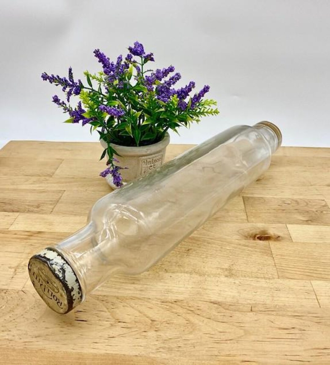 Antique Glass Rolling Pin 1920s Owens-illinois Glass Co. Roll Rite ...