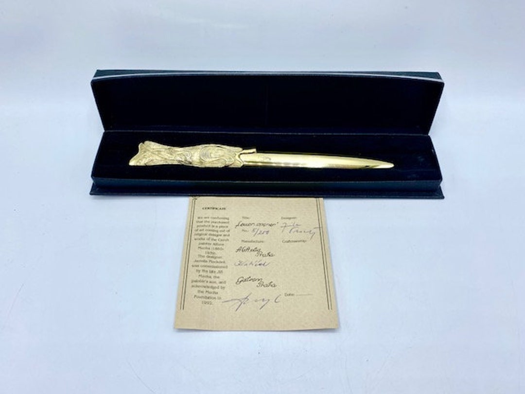 Vintage 1992 Sterling Silver Letter Opener Alphonse Mucha Design 24 ...