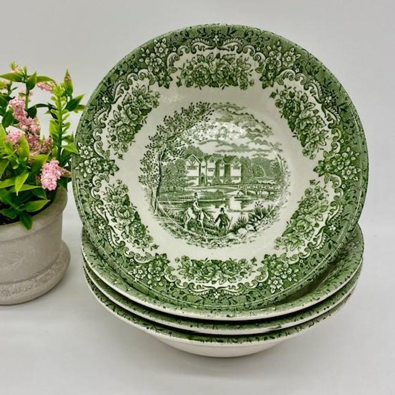 Green Transferware - Etsy