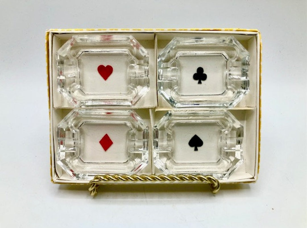 1960s Card Suits Ashtray Set of 4 Vintage Bridge Set Ashtrays - Etsy