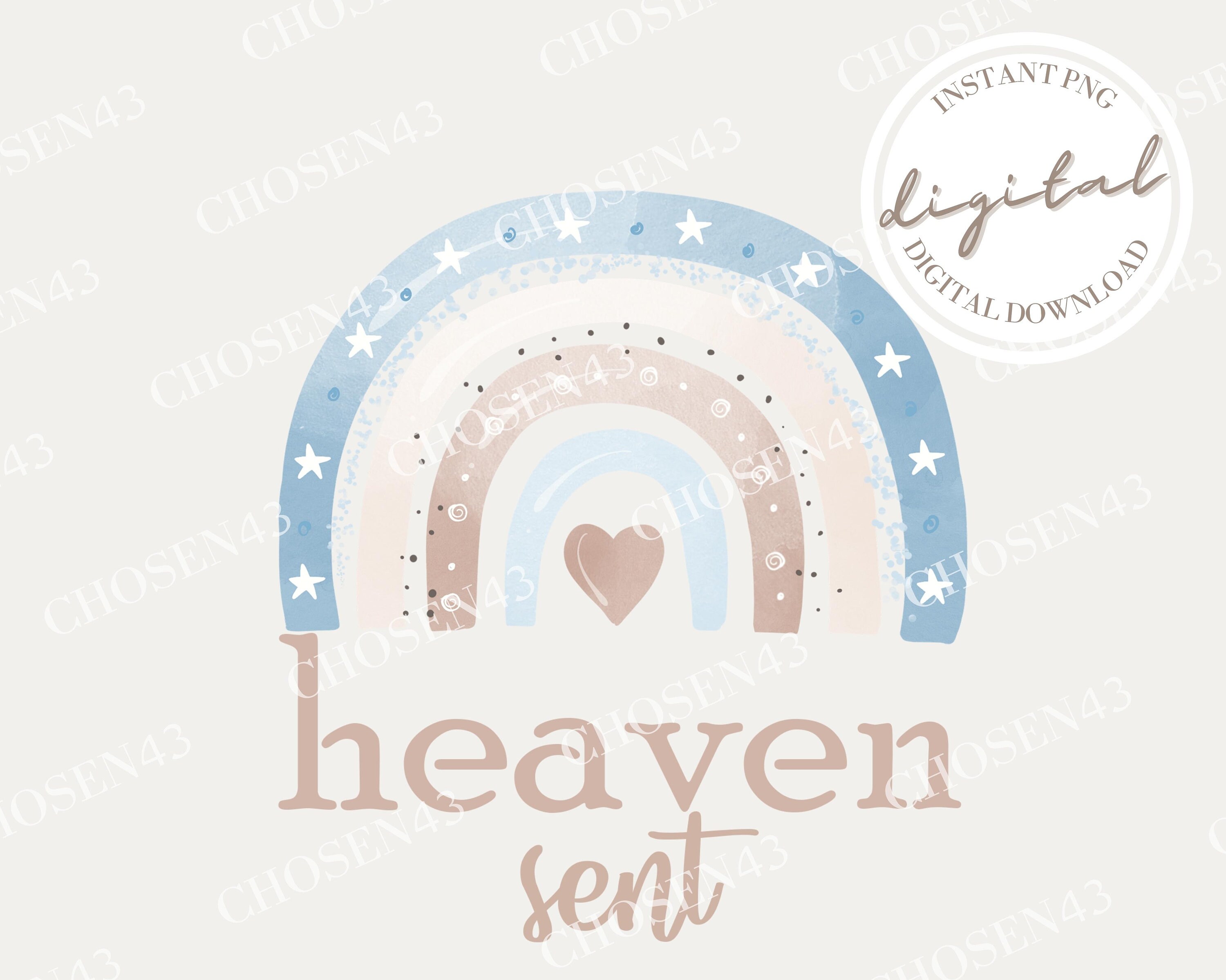 Heaven Sent PNG, for This Child We Have Prayed PNG, Newborn Png Instant ...