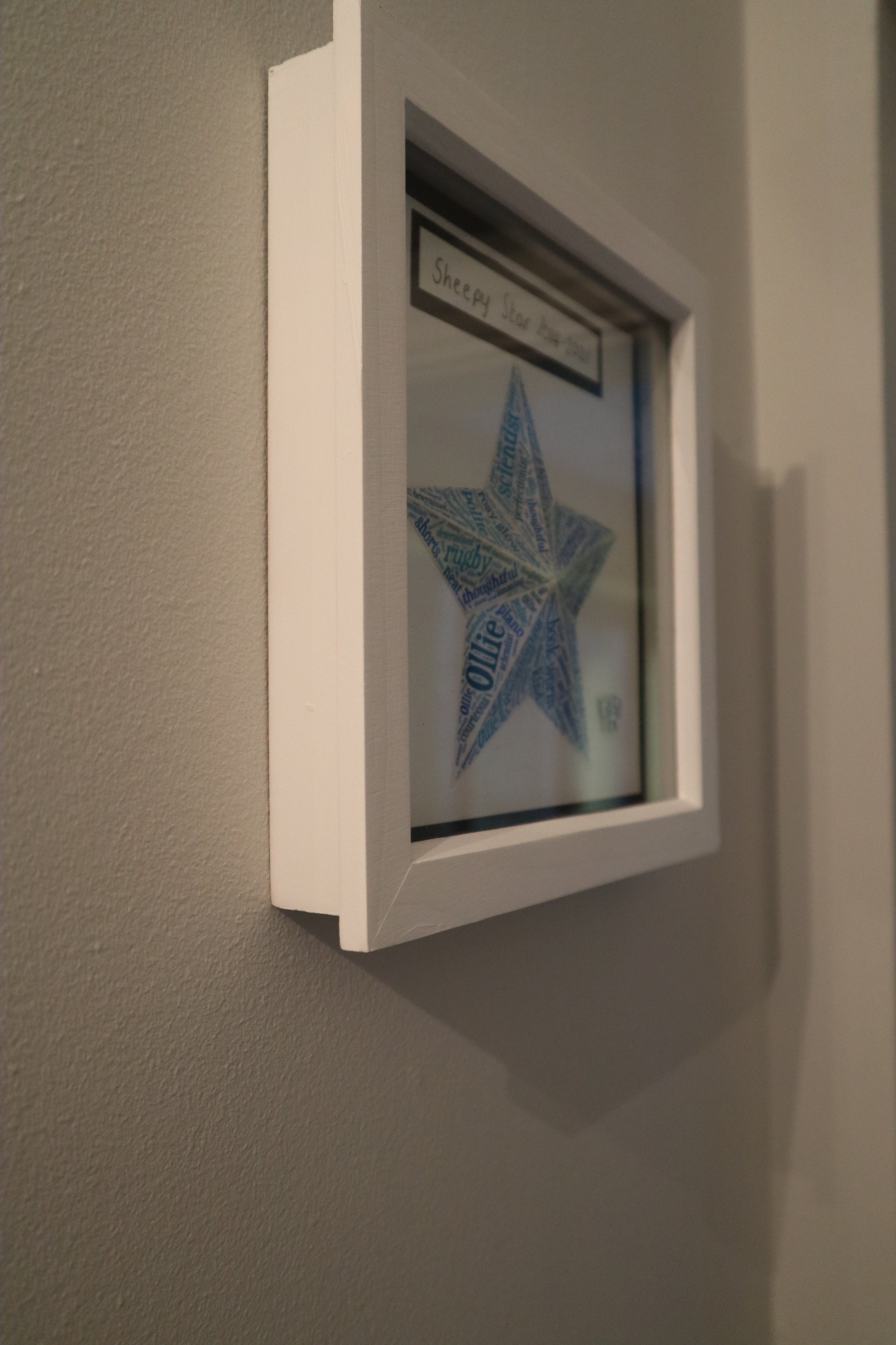 3D Personalised Star Box Frame Word Art birthday wedding | Etsy