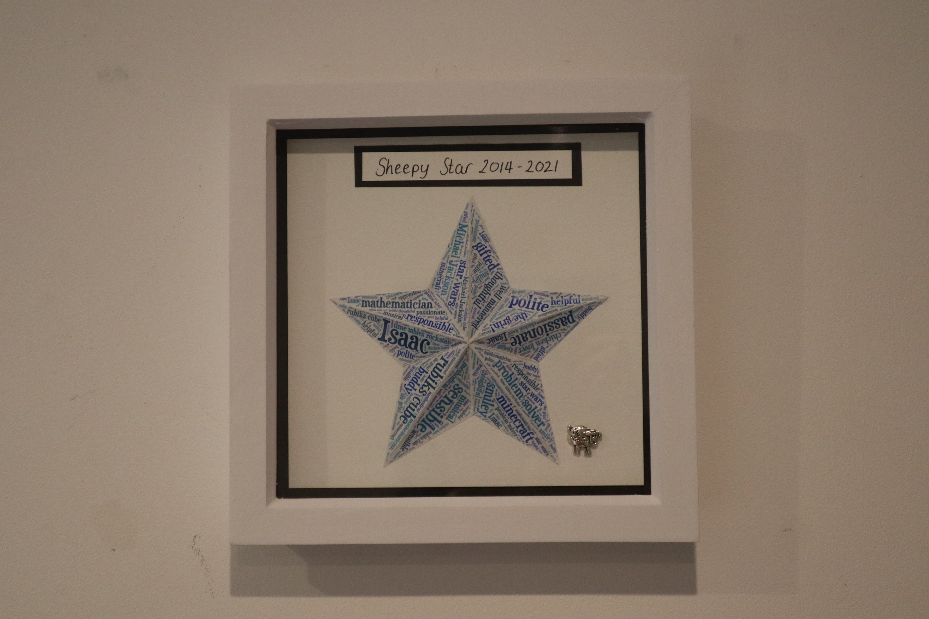 3D Personalised Star Box Frame Word Art birthday wedding | Etsy