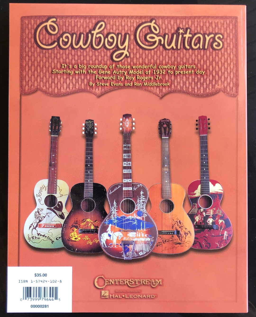 Cowboy Guitars Book by Steve Evans & Ron Middlebrook Collectable ...