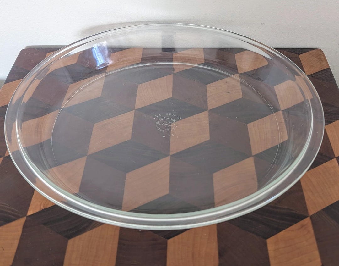 PYREX 1950's Clear Glass "flat Rim" 11" Vintage Pie Plate Baking Dish ...