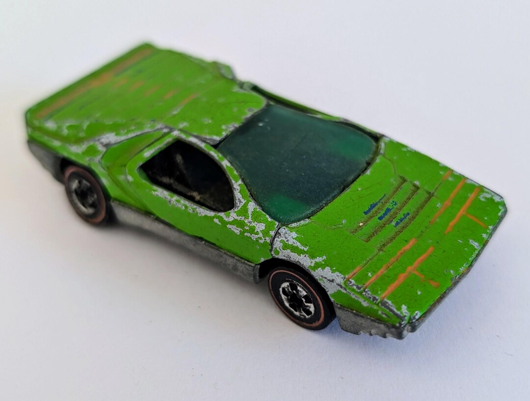 Hot Wheels Red Line Carabo C. 1969 Light Green W/ Orange & Gull Wing ...
