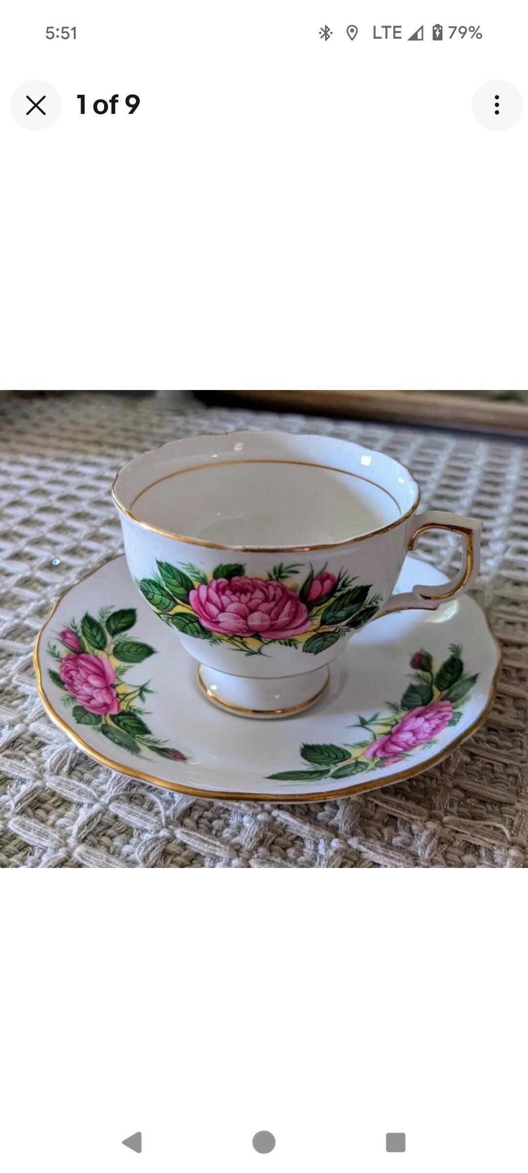 Bell English Bone China Cup & Saucer, Purple and Yellow Lilies, Gold ...