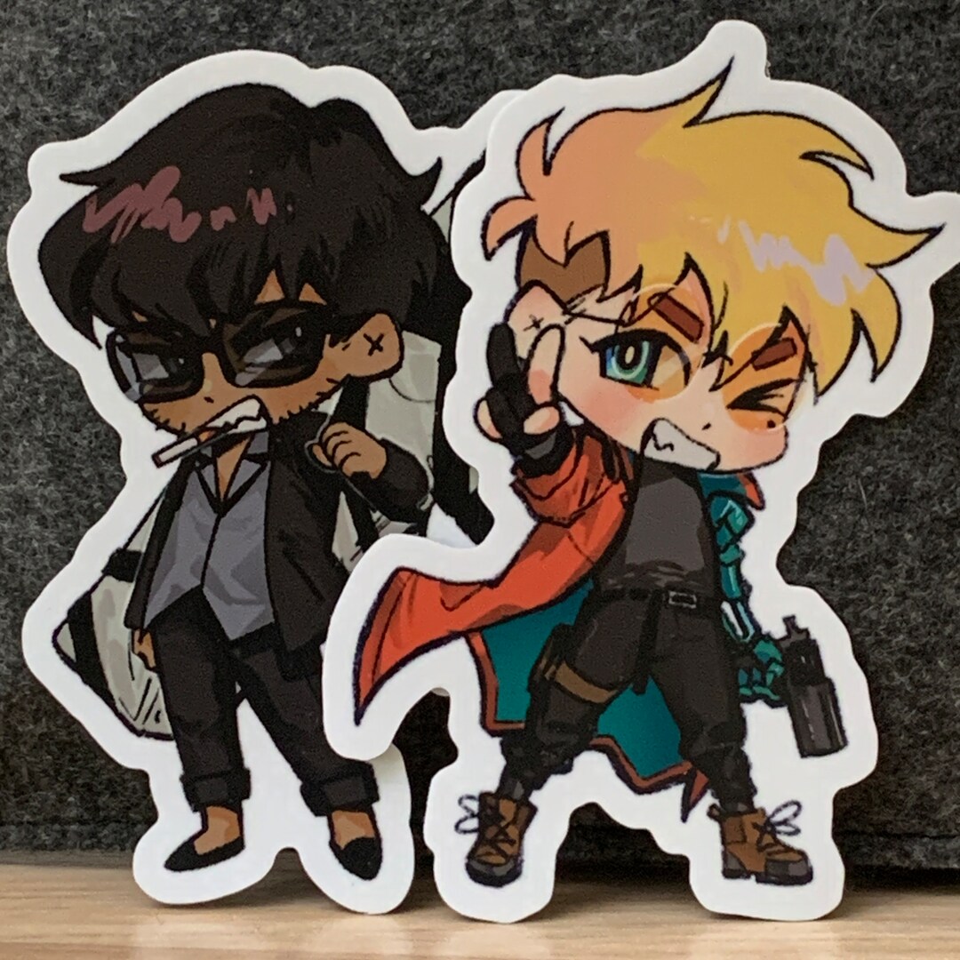Trigun Stampede Vinyl Stickers: Vash the Stampede & Nicholas D Wolfwood ...