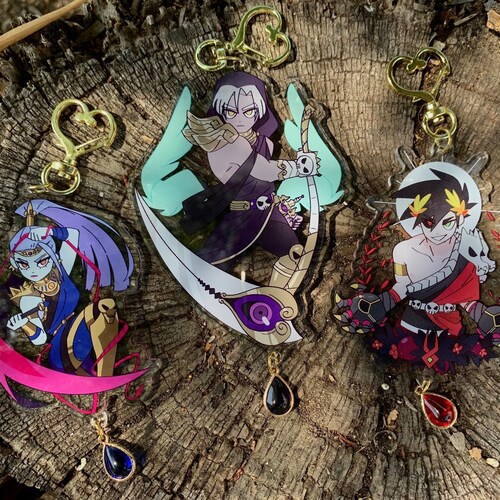 Hades Game Acrylic Charms Big 3: Zagreus Thanatos Megaera - Etsy