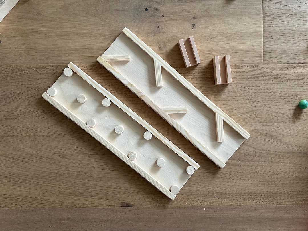 Marble Run Obstacle Plate Set Marble Run Plate Marble Run Wooden Wooden ...