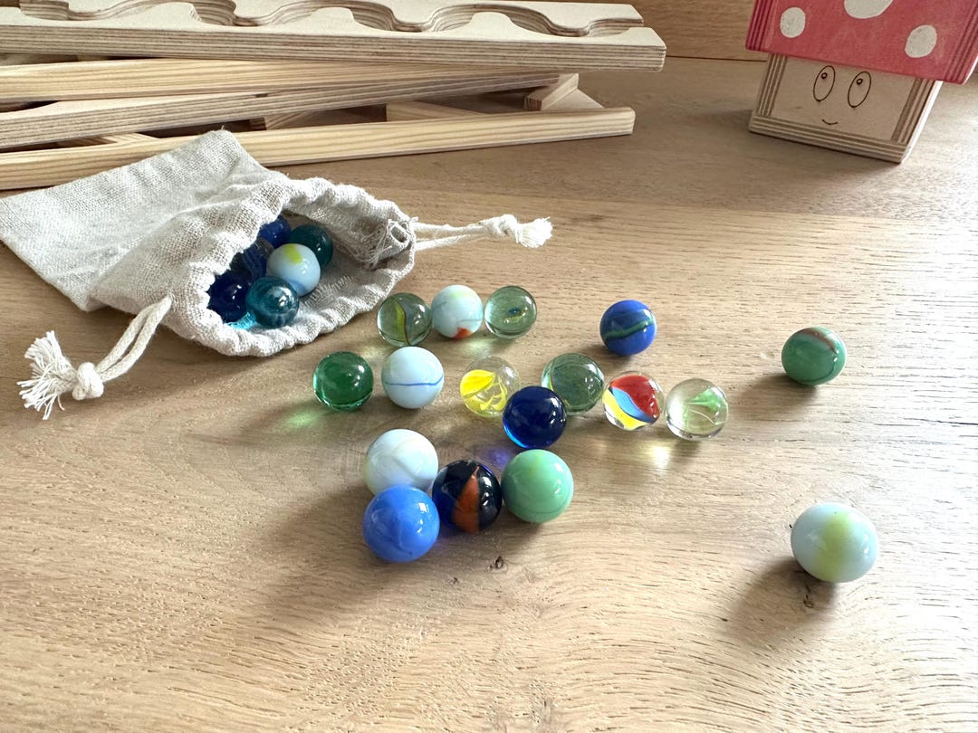 25 Glass Marbles for Marble Run Plates Various Sizes From 10 to 16 Mm ...