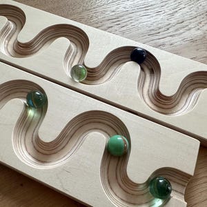 A Marble Run Plate Winding Track Marble Run Wood Wooden Toy Ball ...