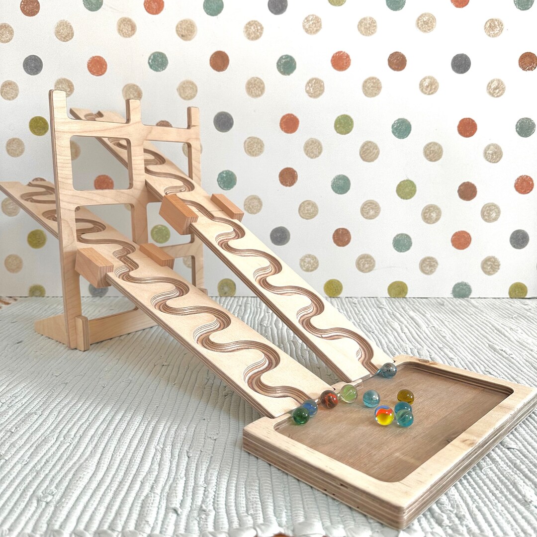 MEGA Marble Run Set I, 4 Snake Plates Including Connector Glass Marble ...