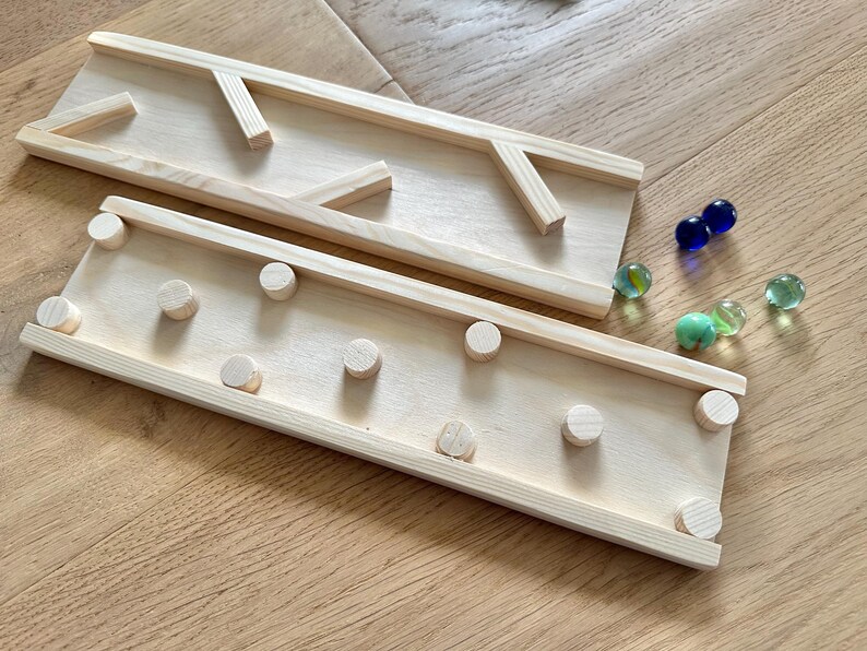 Marble Run Obstacle Plate Set Marble Run Plate Marble Run Wooden Wooden ...