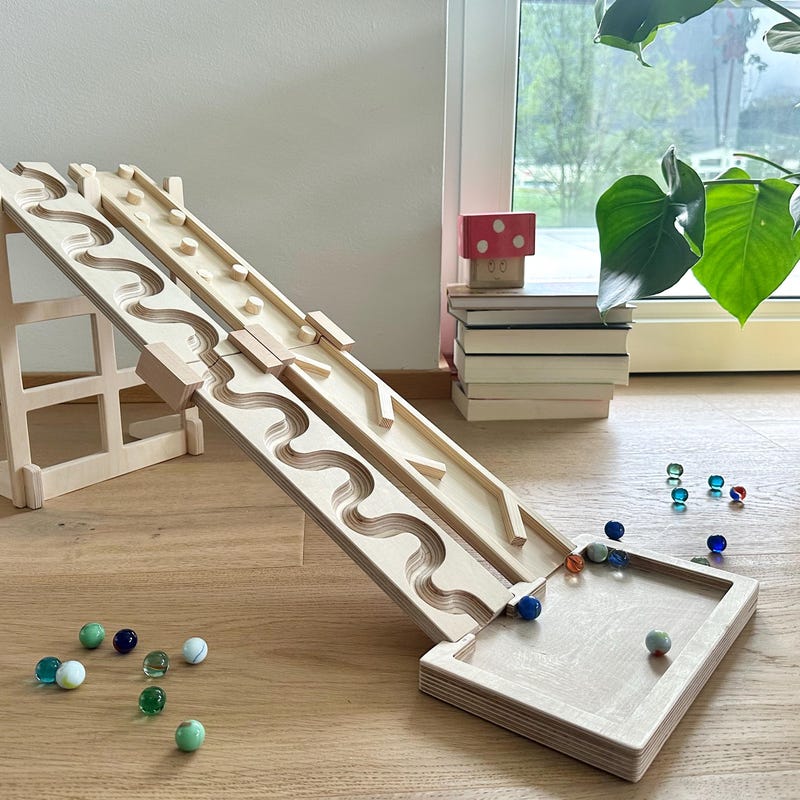 Marble Run Race Wooden - Etsy