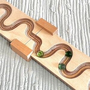 Large Marble Run Set, Snaking Plates Including Connector, Glass Marble ...