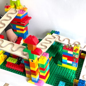 A Marble Run Plate Winding Track Marble Run Wood Wooden Toy Ball ...