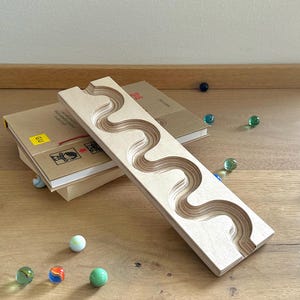 A Marble Run Plate Winding Track Marble Run Wood Wooden Toy Ball ...