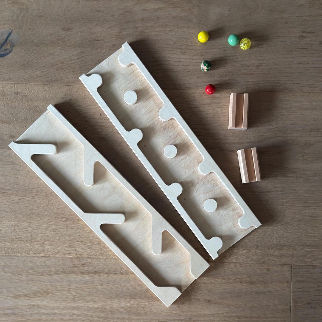 Marble Run Obstacle Plate Set Marble Run Plate Marble Run Wooden Wooden ...