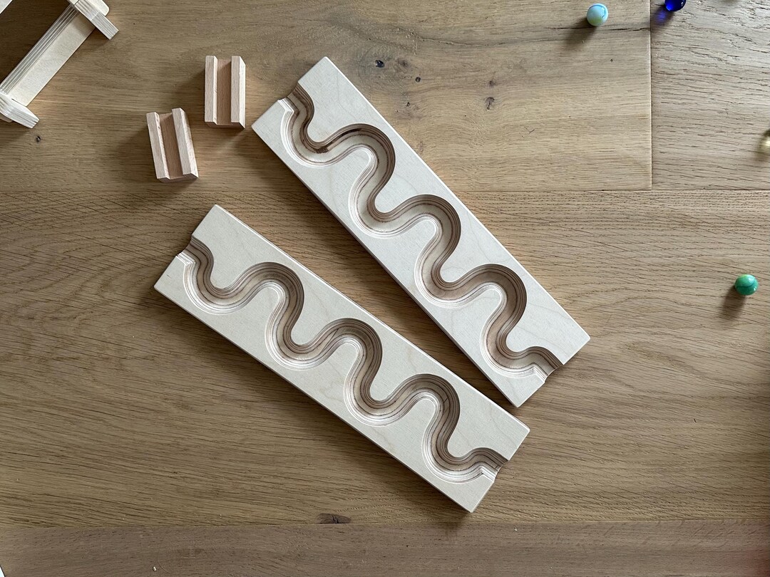 2 Marble Run Plates Set 60 Cm Long Marble Run Including Connector Glass ...