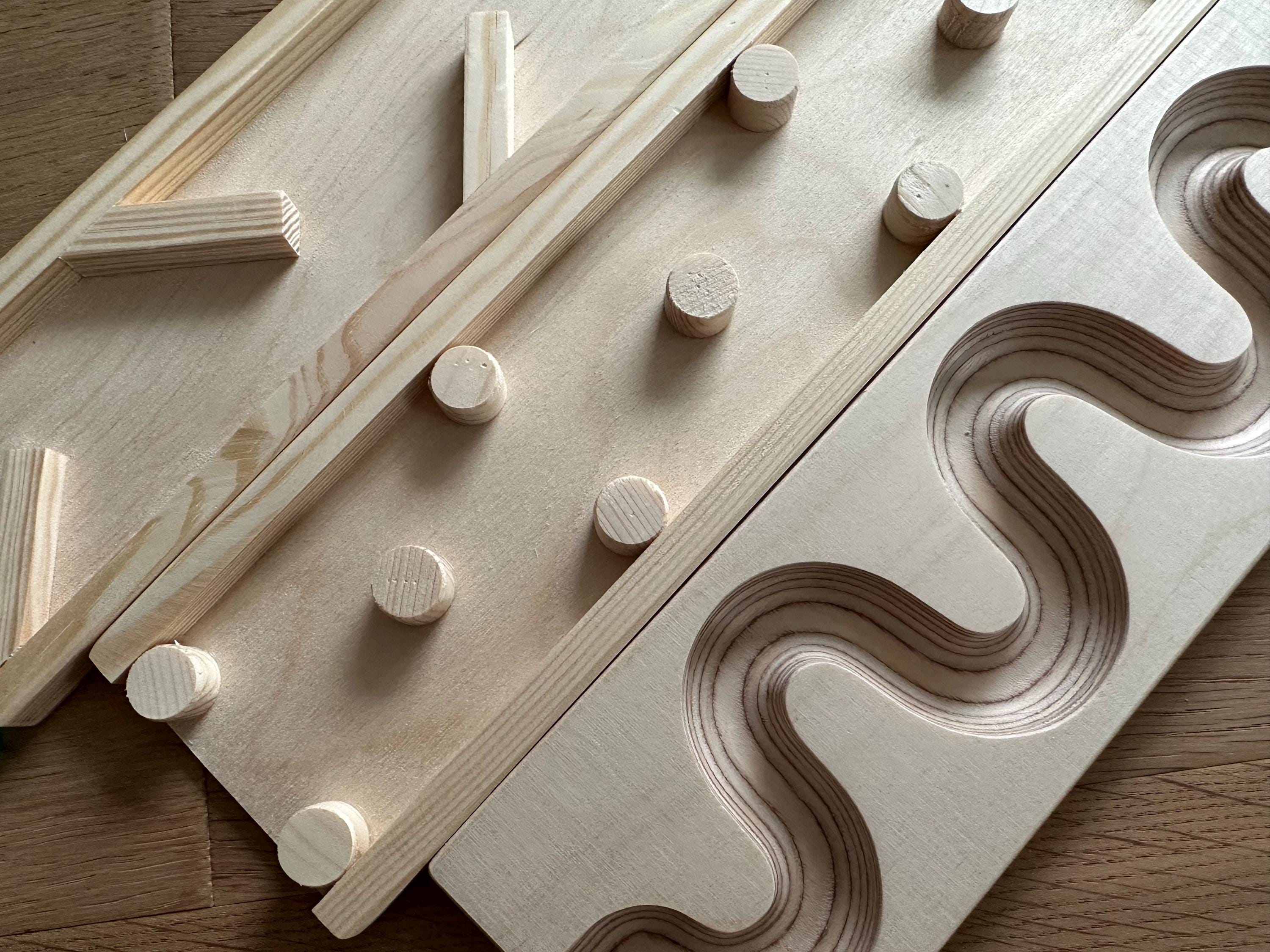 3 Different Marble Run Plates Set Obstacle Plates and Winding Plate 90 ...