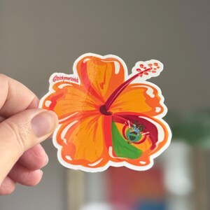 Colombia Sticker Hibiscus Flower Amapola With Tricolor Flag and Other ...