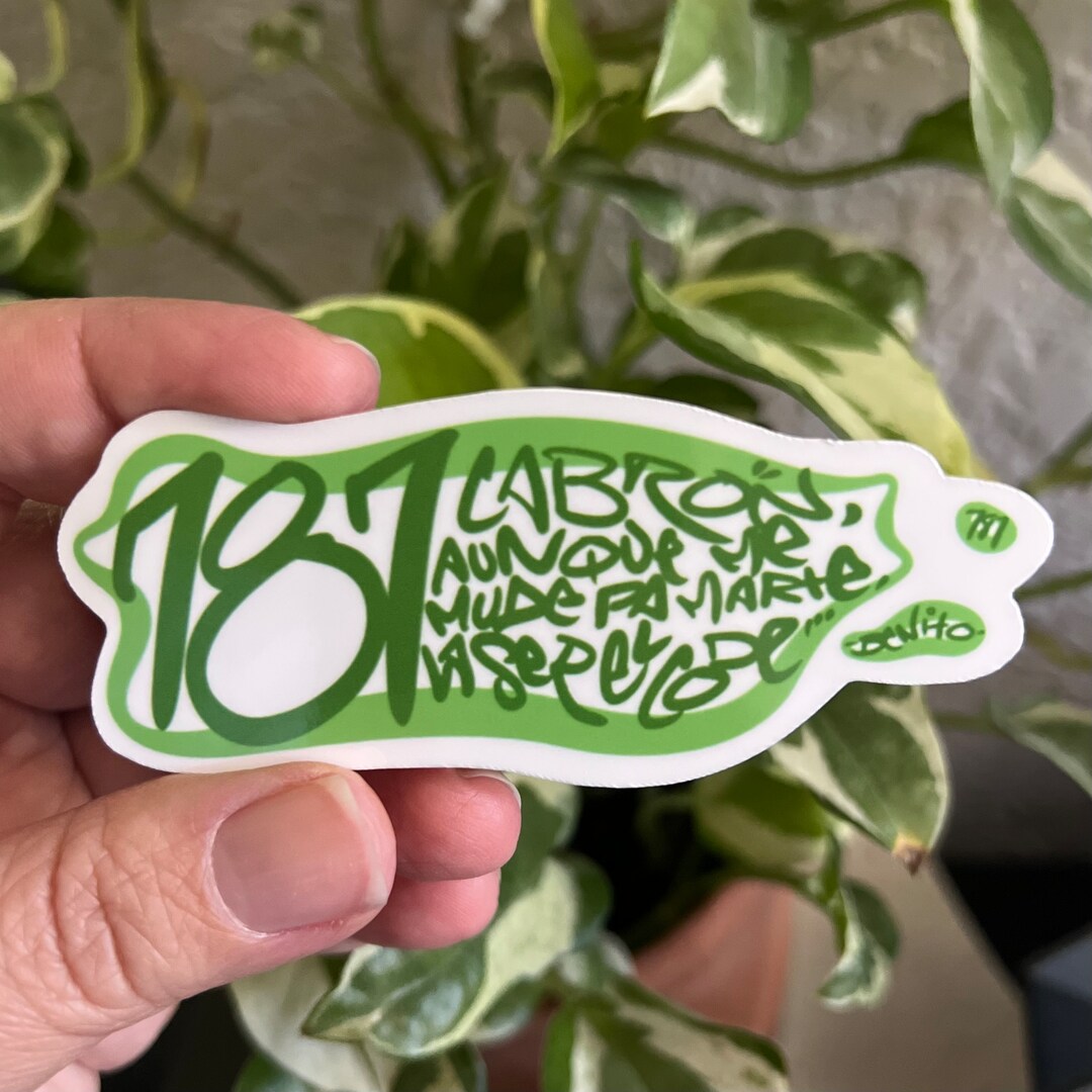 Bad Bunny VOU Lyric 787 Waterproof Sticker, 787 Code Aun En Marte ...