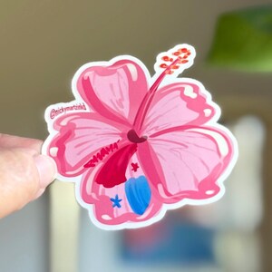 Colombia Sticker Hibiscus Flower Amapola With Tricolor Flag and Other ...