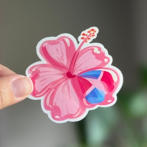 Colombia Sticker Hibiscus Flower Amapola With Tricolor Flag and Other ...